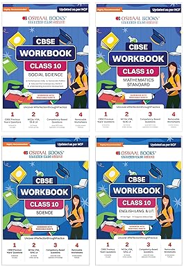 Oswaal CBSE Workbook Class 10 | Mathematics Standard | Science | Socia ...
