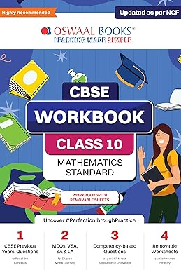 Oswaal CBSE Workbook | Mathematics | Class 10 | Updated as per NCF | F ...